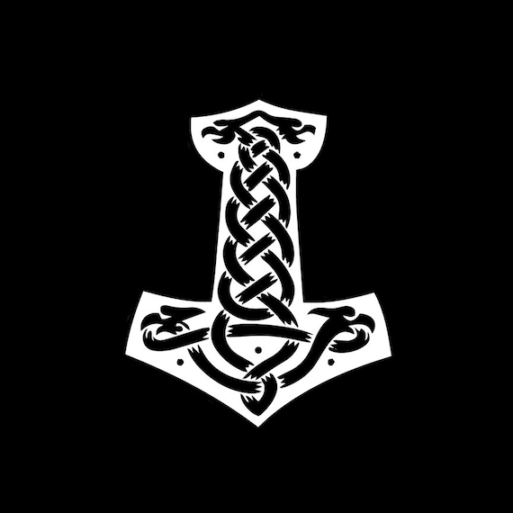 Thor's Hammer Vinyl Decal - Etsy