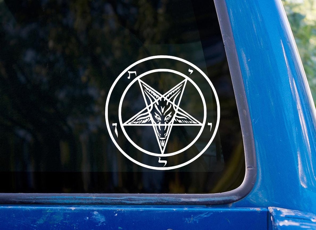 Baphomet Sigil Vinyl Sticker - Satan Occult Symbol Decal - Pentagram - Etsy
