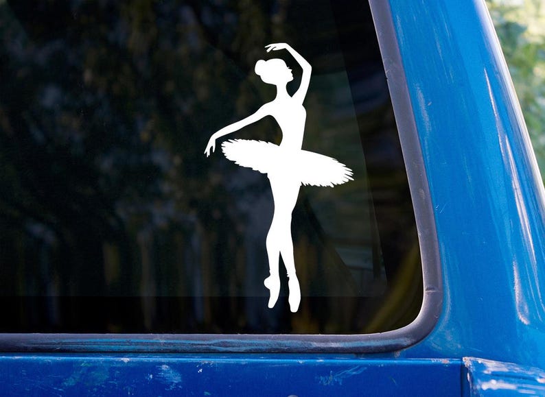 Ballerina Vinyl Sticker - Ballet Pose Girl Car Decal - Etsy