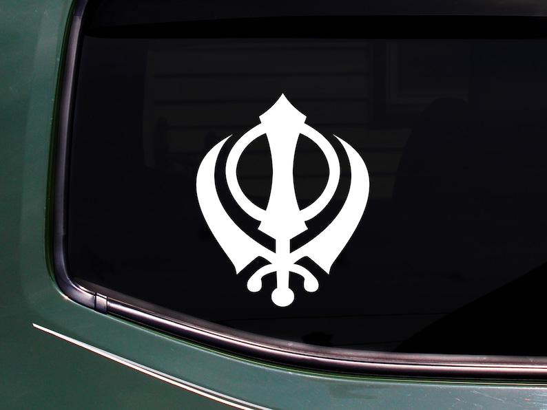 Khanda Vinyl Sticker - Sikh Spiritual Symbol Decal - Etsy