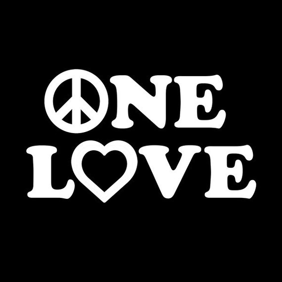 One Love Vinyl Sticker Decal | Etsy