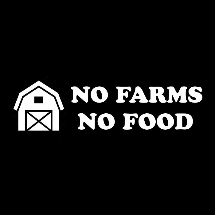 No Farms No Food Vinyl Sticker Decal Barn | Etsy