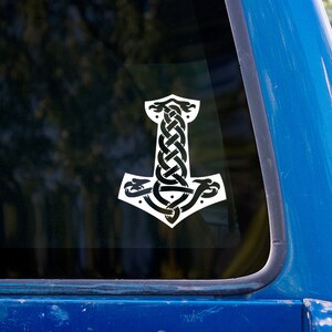 Thor's Hammer Vinyl Decal - Etsy