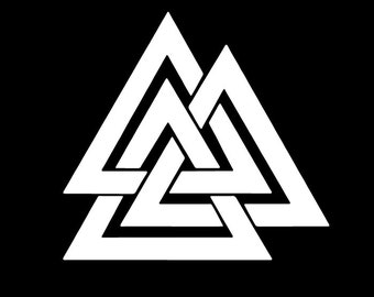 Valknut Vinyl CAR DECAL Sticker, Pagan Odin Asatru Norse Viking ...