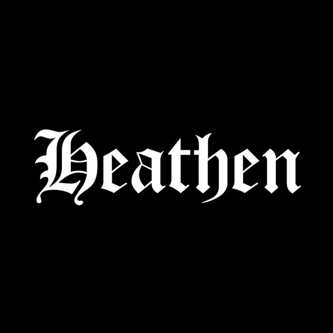 Heathen Vinyl Sticker Decal Old English Font Car Decal - Etsy