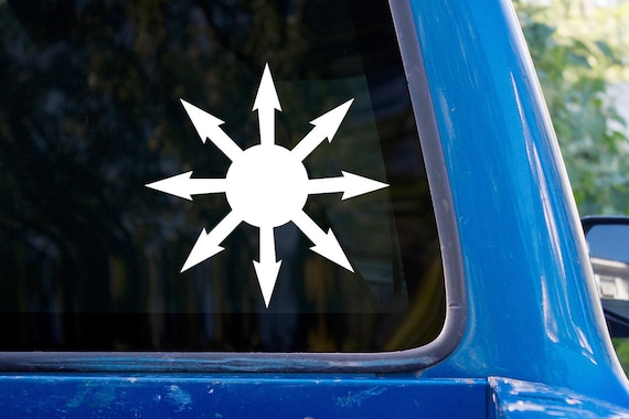 Chaos Symbol Vinyl Sticker Decal Star | Etsy