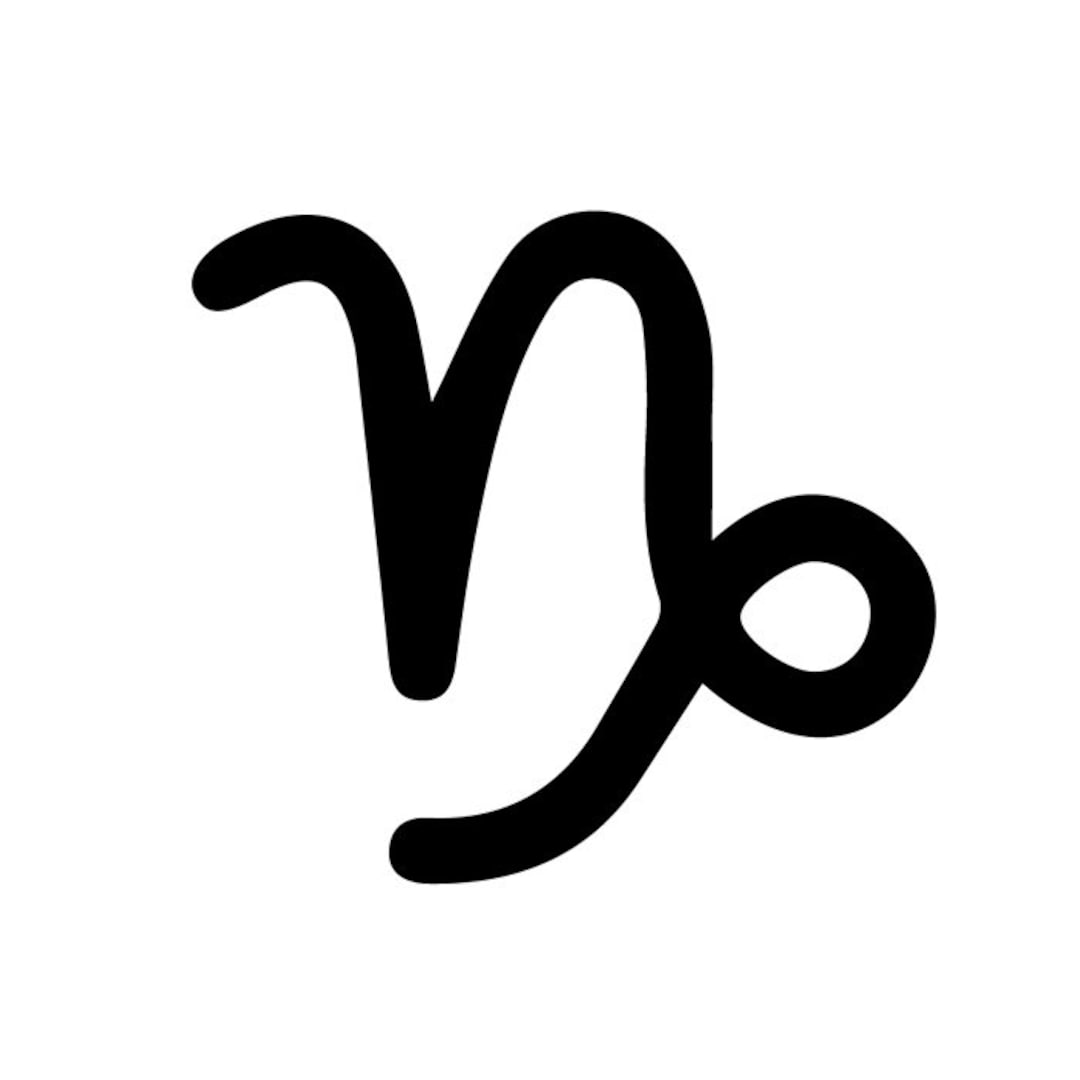 Capricorn Zodiac Symbol Decal - Etsy