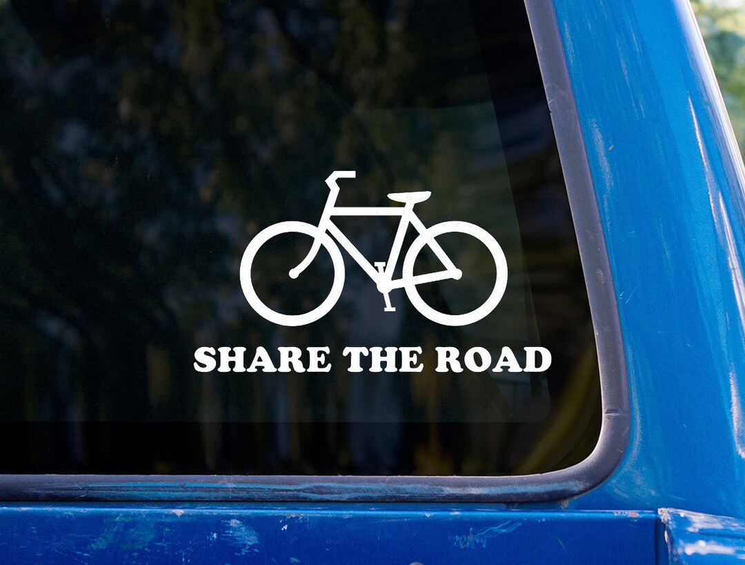 Share the Road Bicycle Vinyl Sticker - Cycling Safety Decal - Etsy
