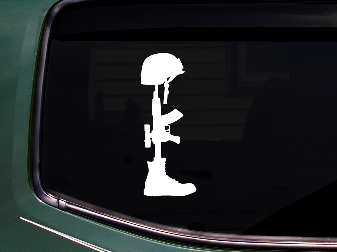Fallen Soldier Vinyl Sticker - Honor Helmet Boot Decal - Etsy