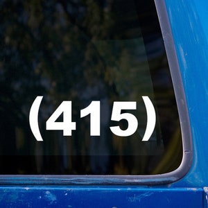 Custom Area Code Vinyl Sticker Decal - Local Pride Number Stickers - Etsy
