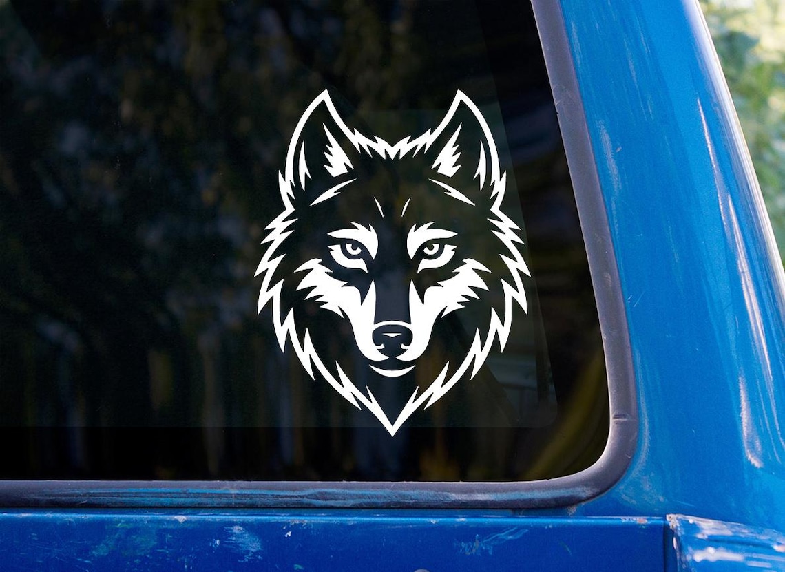 Wolf Vinyl Sticker - Wolf Head Car Decal - Etsy