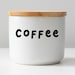 Coffee Jar Label - Coffee Grounds Decal - Kitchen Container Sticker - Etsy
