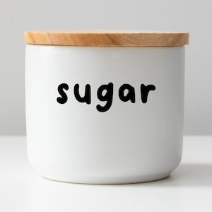 Sugar Jar Label - Sugar Container Decal - Kitchen Decor Sticker - Etsy