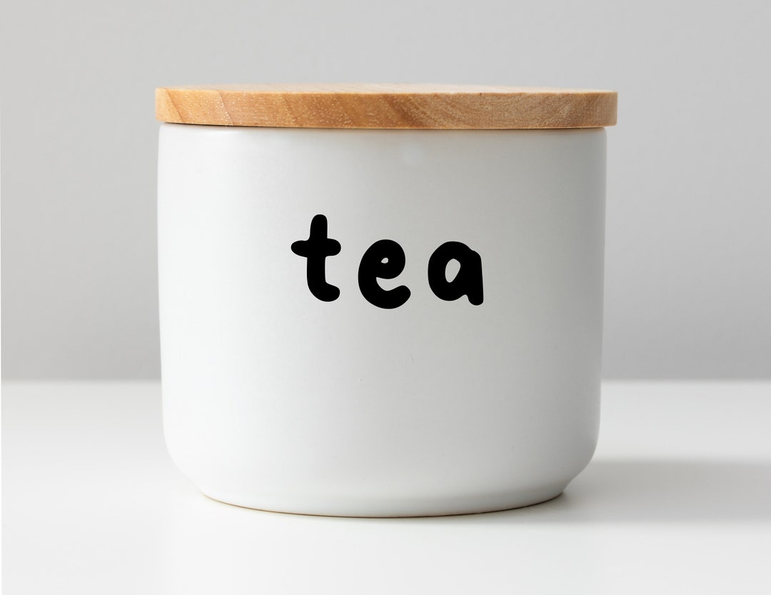 Tea Jar Label - Tea Container Decal - Kitchen Decor Sticker - Etsy