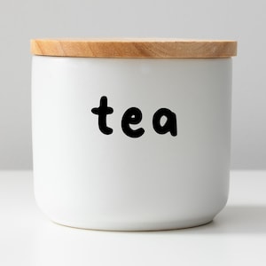 Tea Jar Label - Tea Container Decal - Kitchen Decor Sticker - Etsy