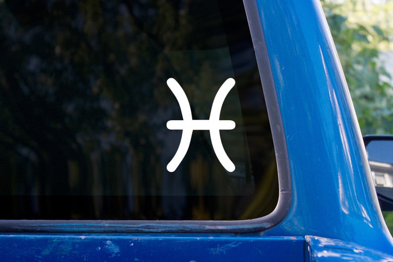 Pisces Zodiac Symbol Decal - Etsy