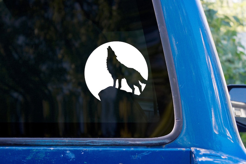 Howling Wolf Vinyl Sticker Decal - Etsy