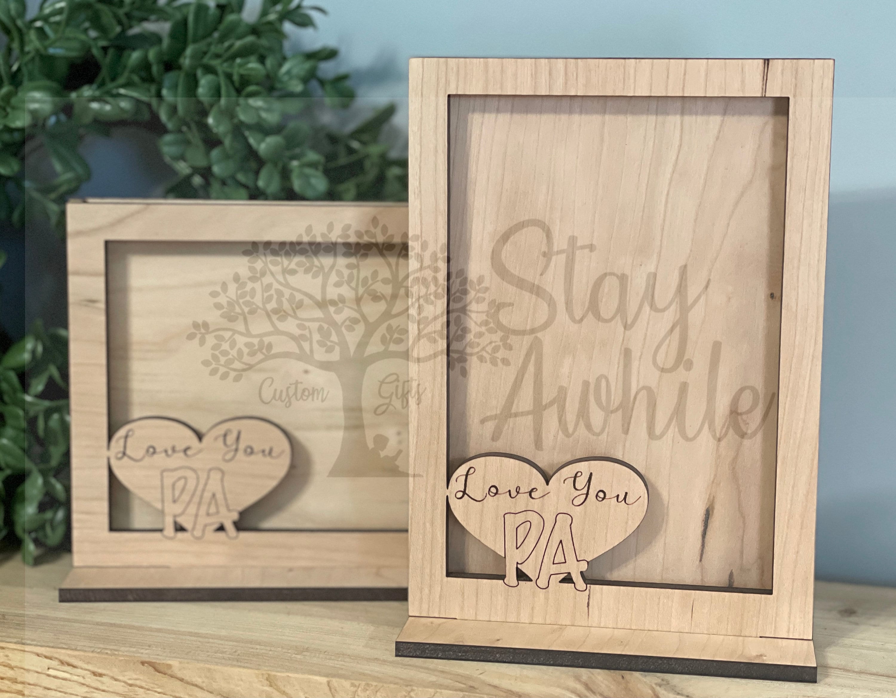 Love You Pa Frame 4x6, Father's Day Laser Cut/score File (SVG Digital ...