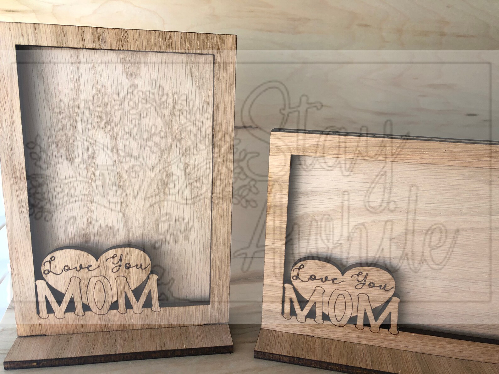 Love You Mom Frame 4x6 Mother's Day Laser Cut File for Glowforge ...