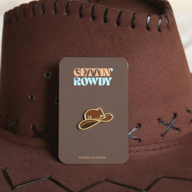 Cowboy Hat Enamel Pin Western Rodeo Style Badge Gift - Etsy UK