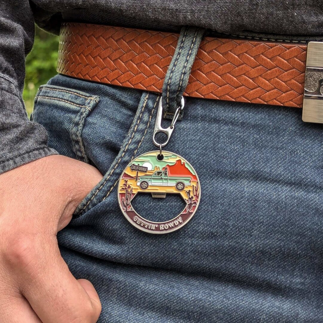 Heads Carolina, Tails California Bottle Opener & Keychain Coin Western ...