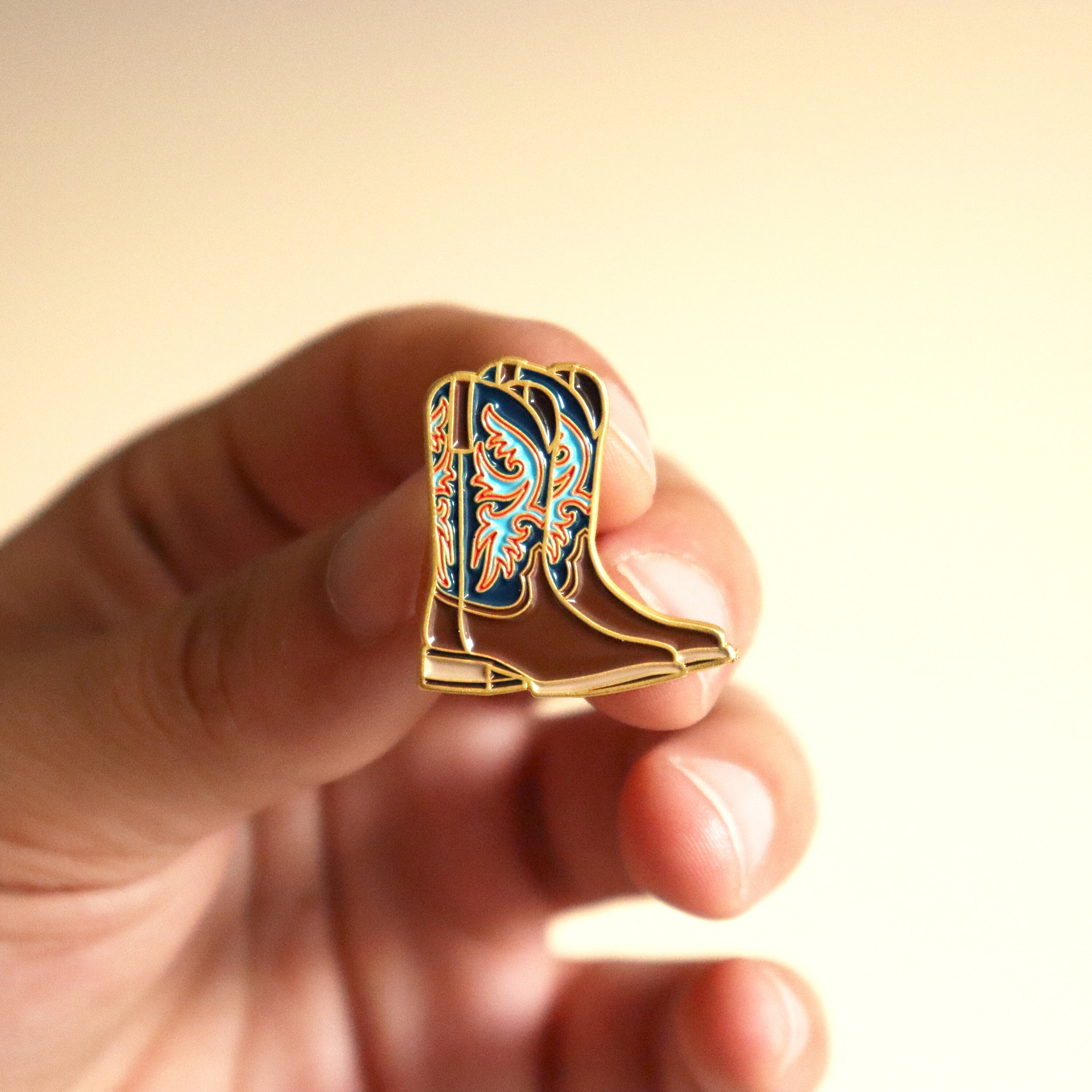 Cowboy Boots Soft Enamel Pin Badge Country Music Gift Western Cowgirl ...