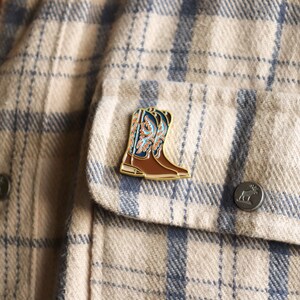 Cowboy Boots Enamel Pin - Western Country Music Badge Gift - Etsy
