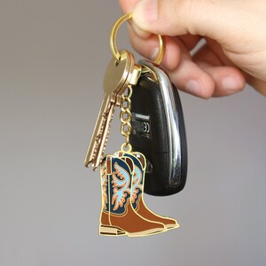 Cowboy Boots Enamel Keychain - Country Music Gift - Western - Cowgirl ...