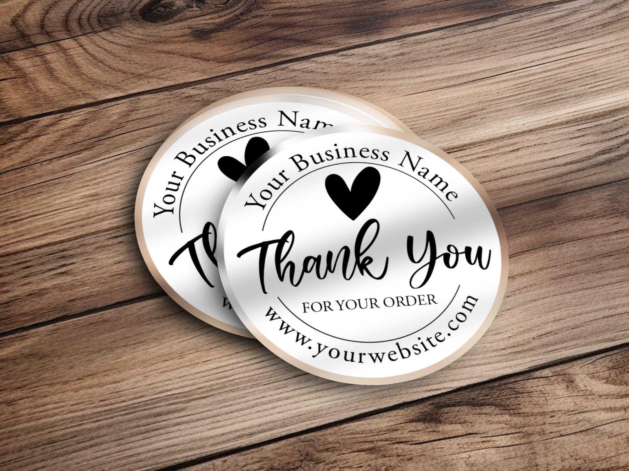 Thank Your for Your Order Sticker Label, Custom Printed Round Sticker ...