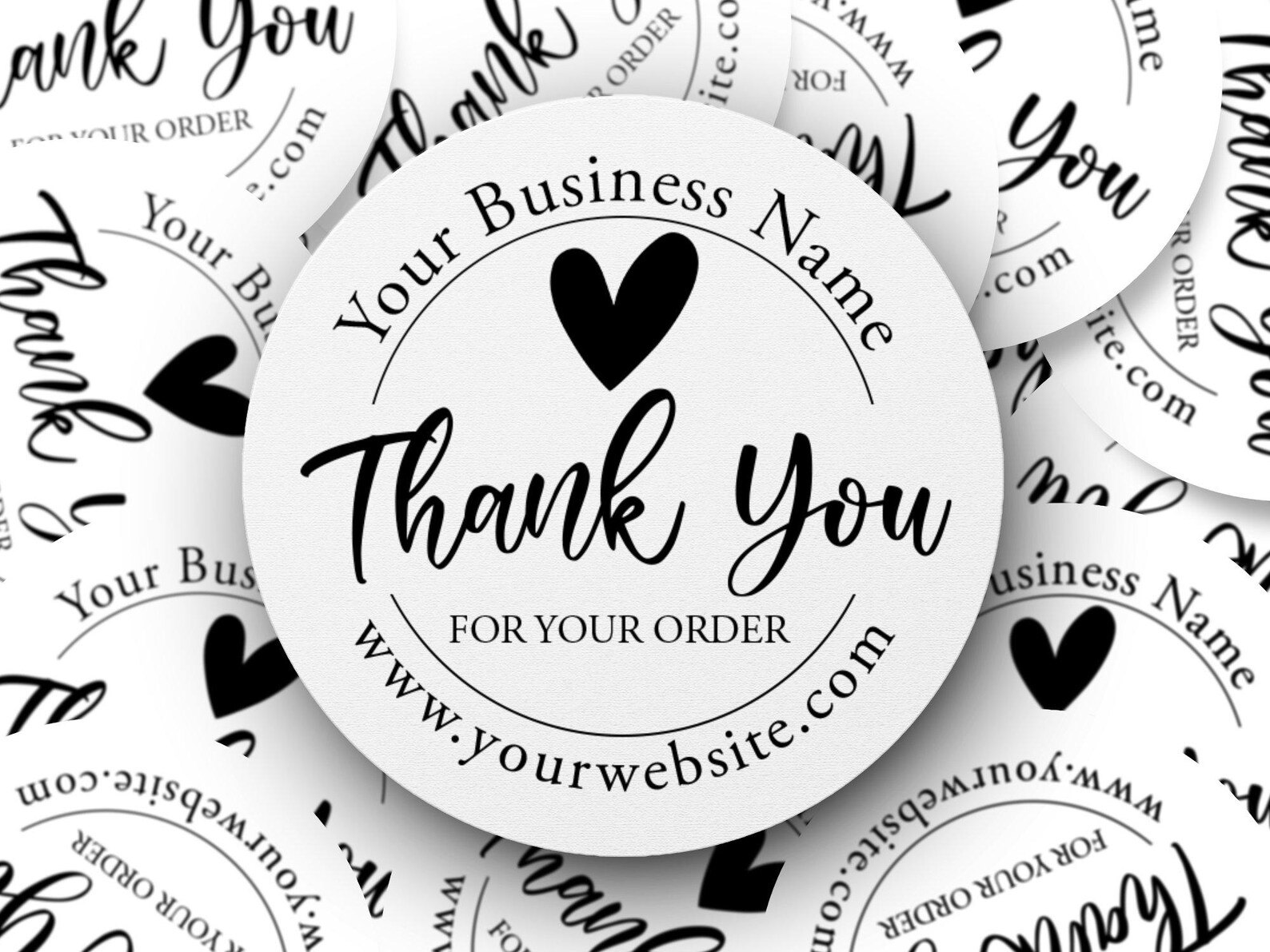 Thank Your for Your Order Sticker Label, Custom Printed Round Sticker ...