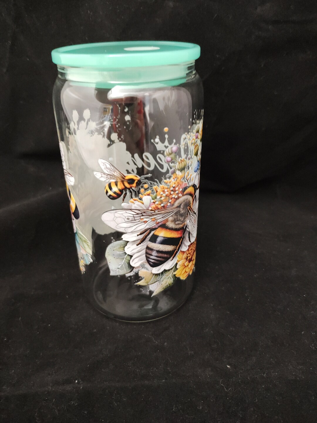 Libby Glass W/ Colored Lid - Etsy