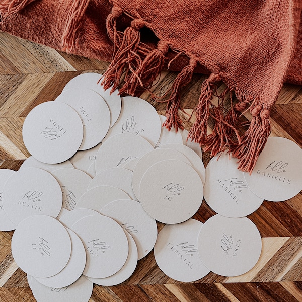 Circle Place Card - Etsy