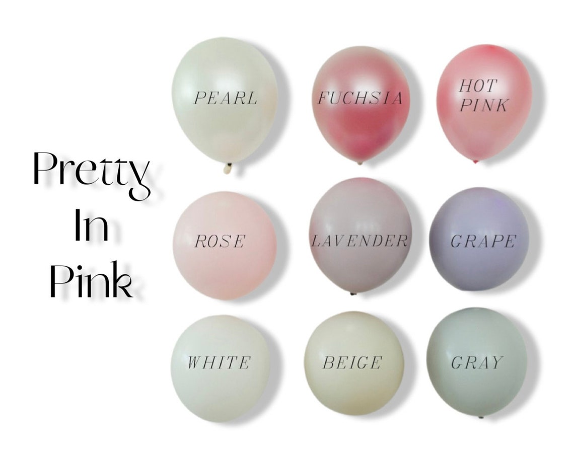 Matte Balloons// Matte Pink Balloons//chalk Balloons//pink - Etsy