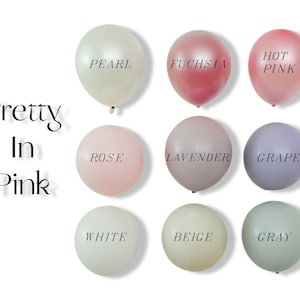 Matte Balloons// Matte Pink Balloons//chalk Balloons//pink - Etsy