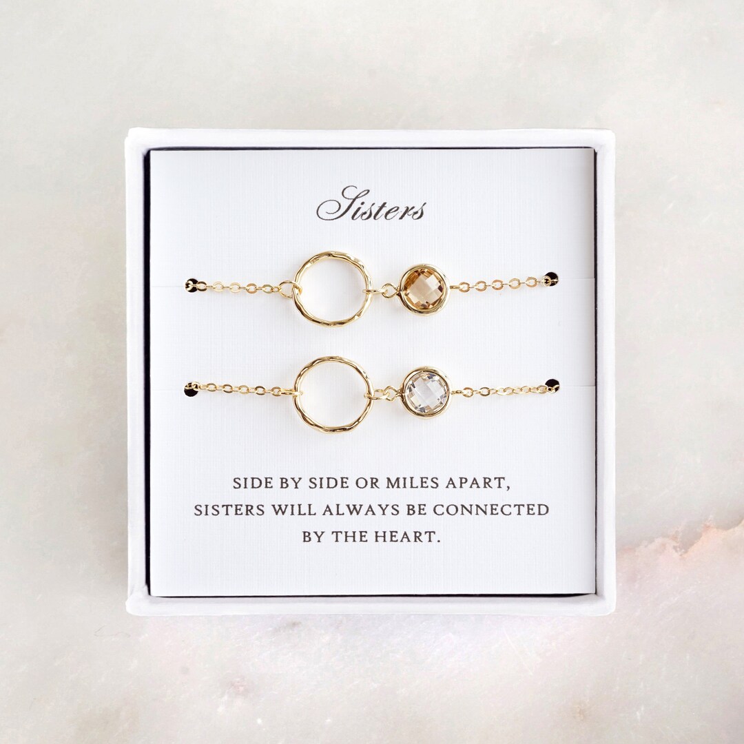 Sister Bracelets for 2 - Sister Bracelet/ Sister Gift/ Linked Circle ...
