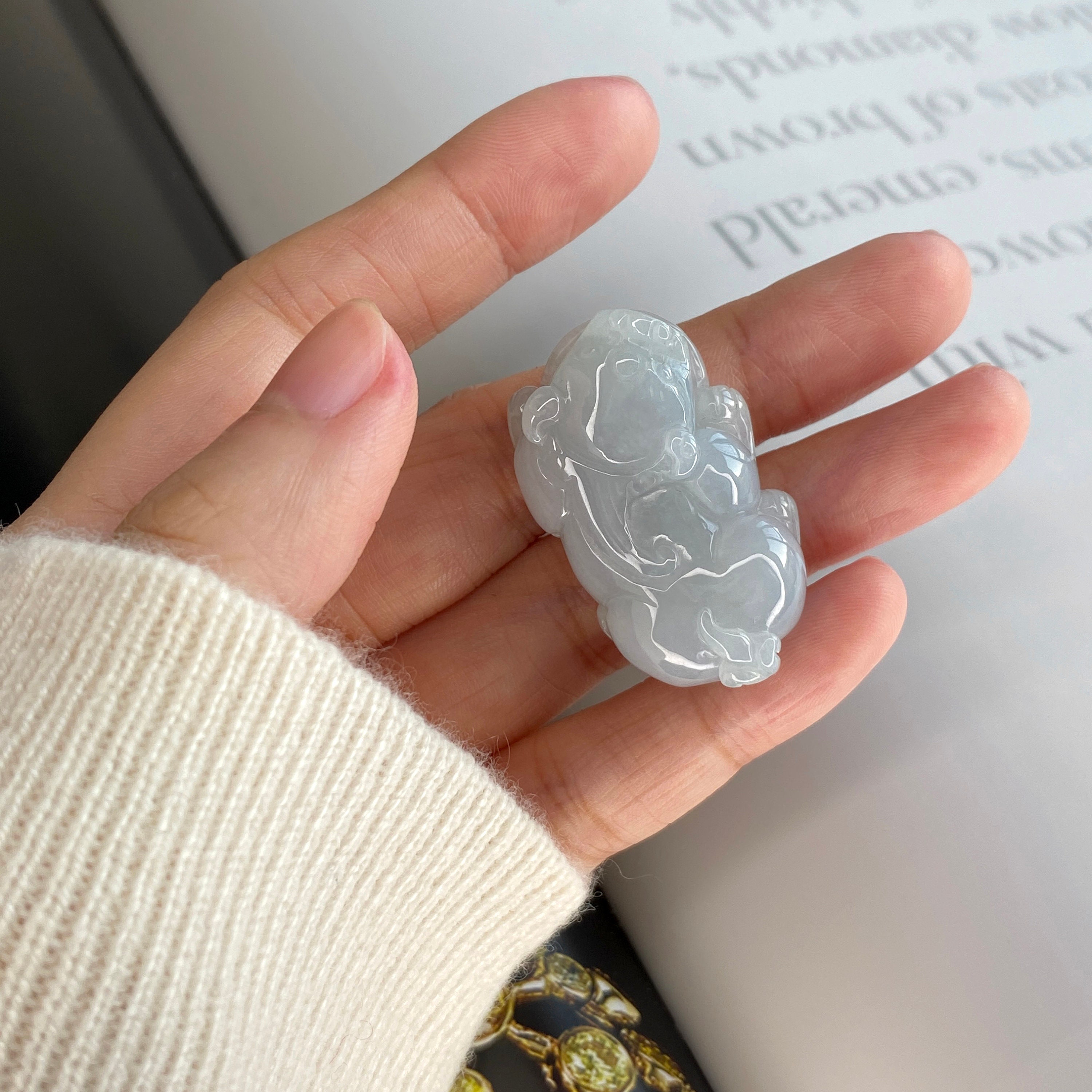 Natural Burmese Jadeite Pixiu Pendant, Genuine Grade A Pixiu Jadeite ...