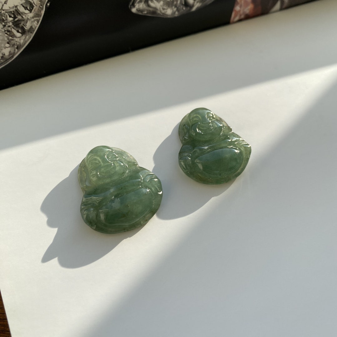 24mm Natural Burmese Grade A Jadeite Buddha Pendant, Dainty Jade Buddha ...