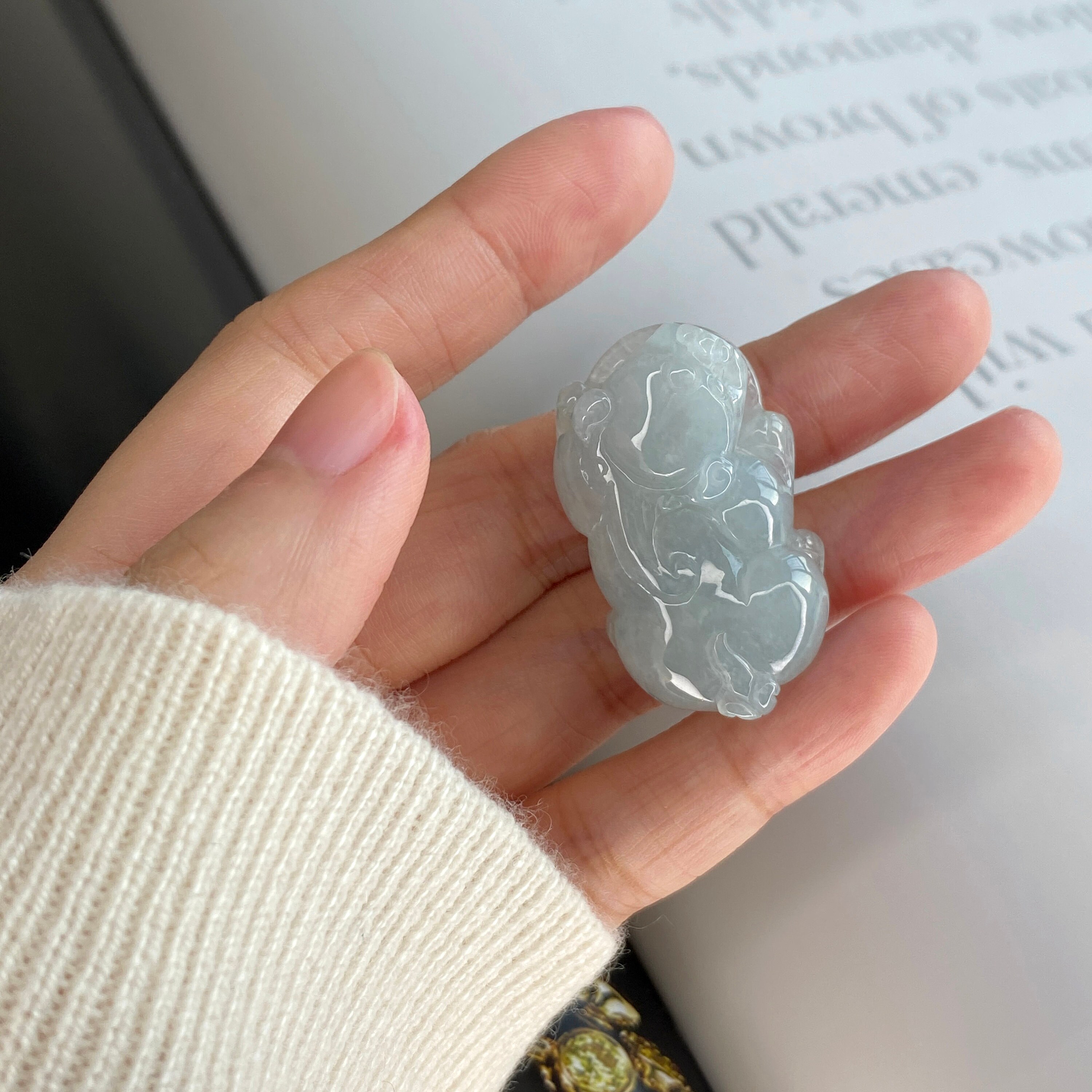 Natural Burmese Jadeite Pixiu Pendant, Genuine Grade A Carved Pixiu ...