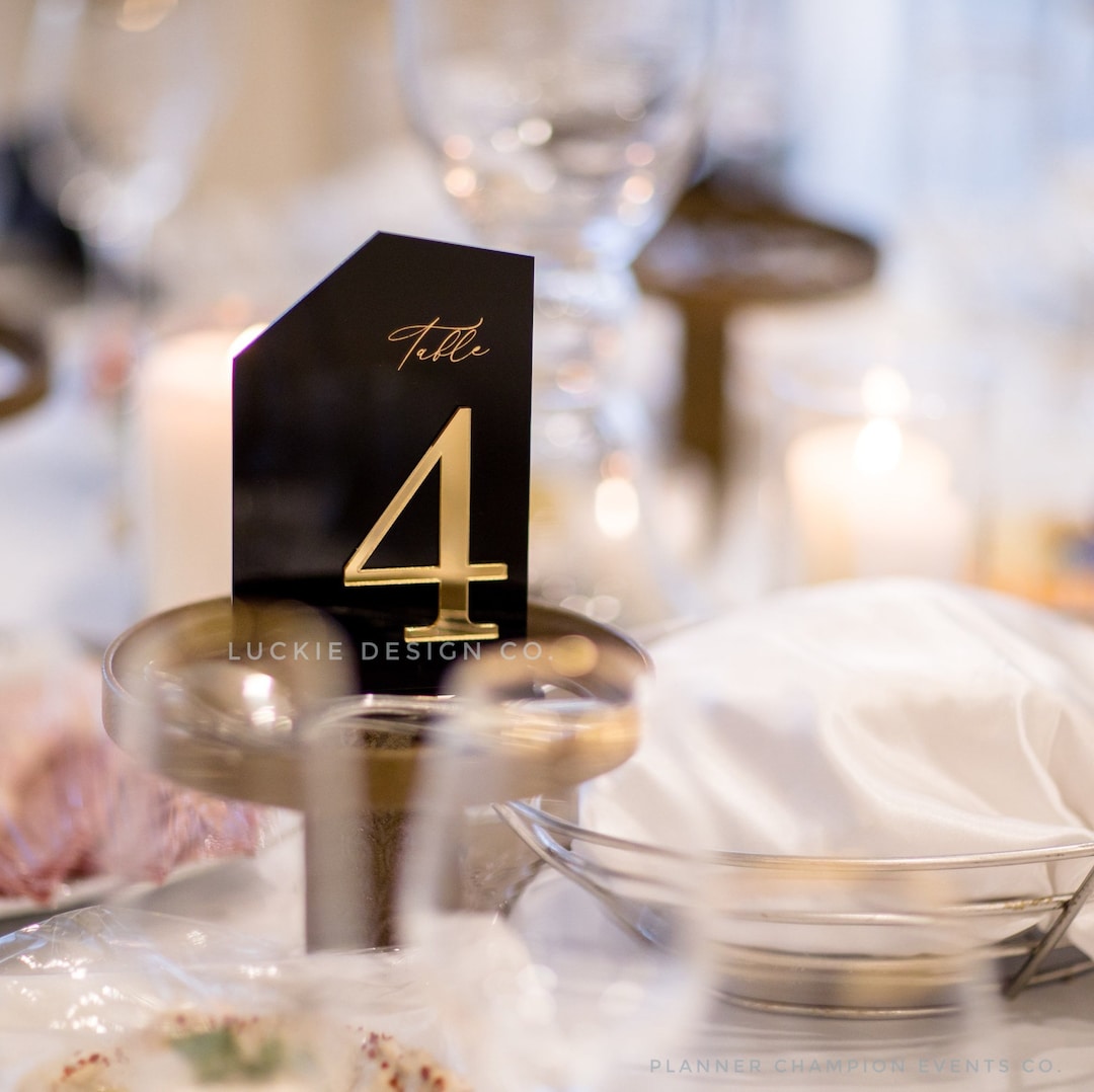Laser Cut 3D Table Numbers - Acrylic Table Numbers - Wedding Table ...