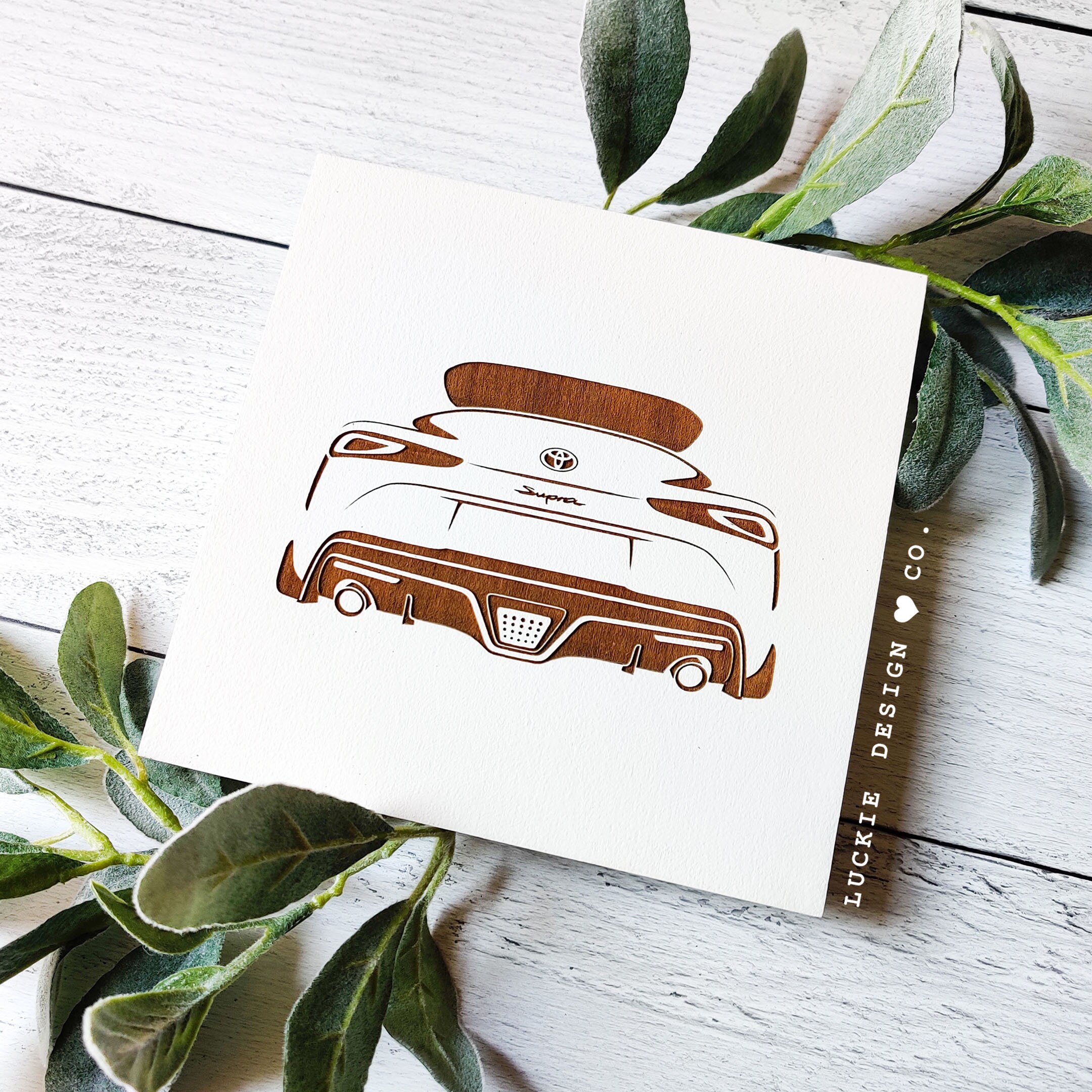 Engraved Supra Front and Rear Wall Decor Wall Art - Car Sign - Birthday ...