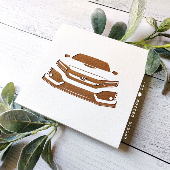 Engraved Honda Civic Type R Front Rear Wall Decor Wall Art - Etsy