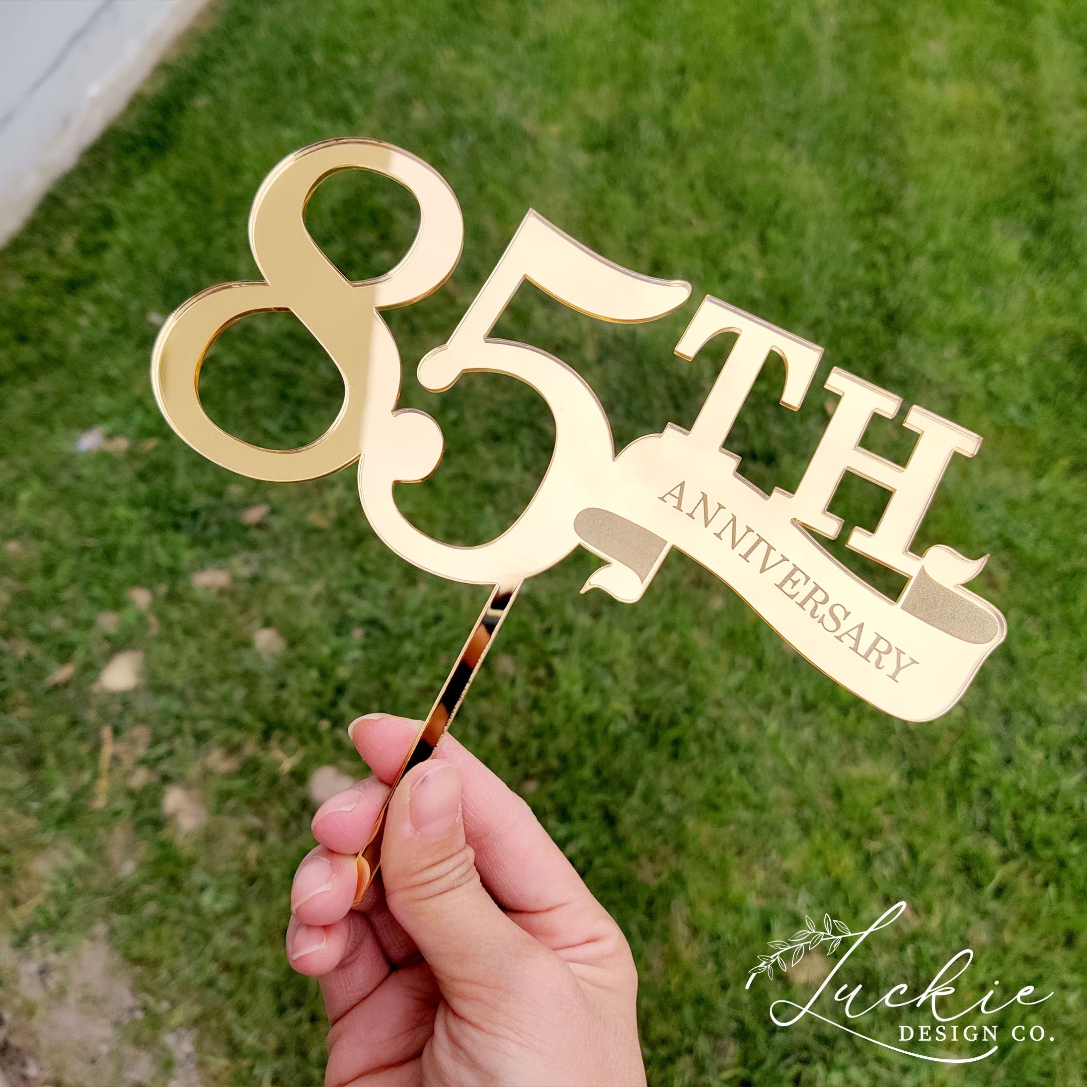 Anniversary Laser Cut Cake Topper Personalized Custom Cake - Etsy