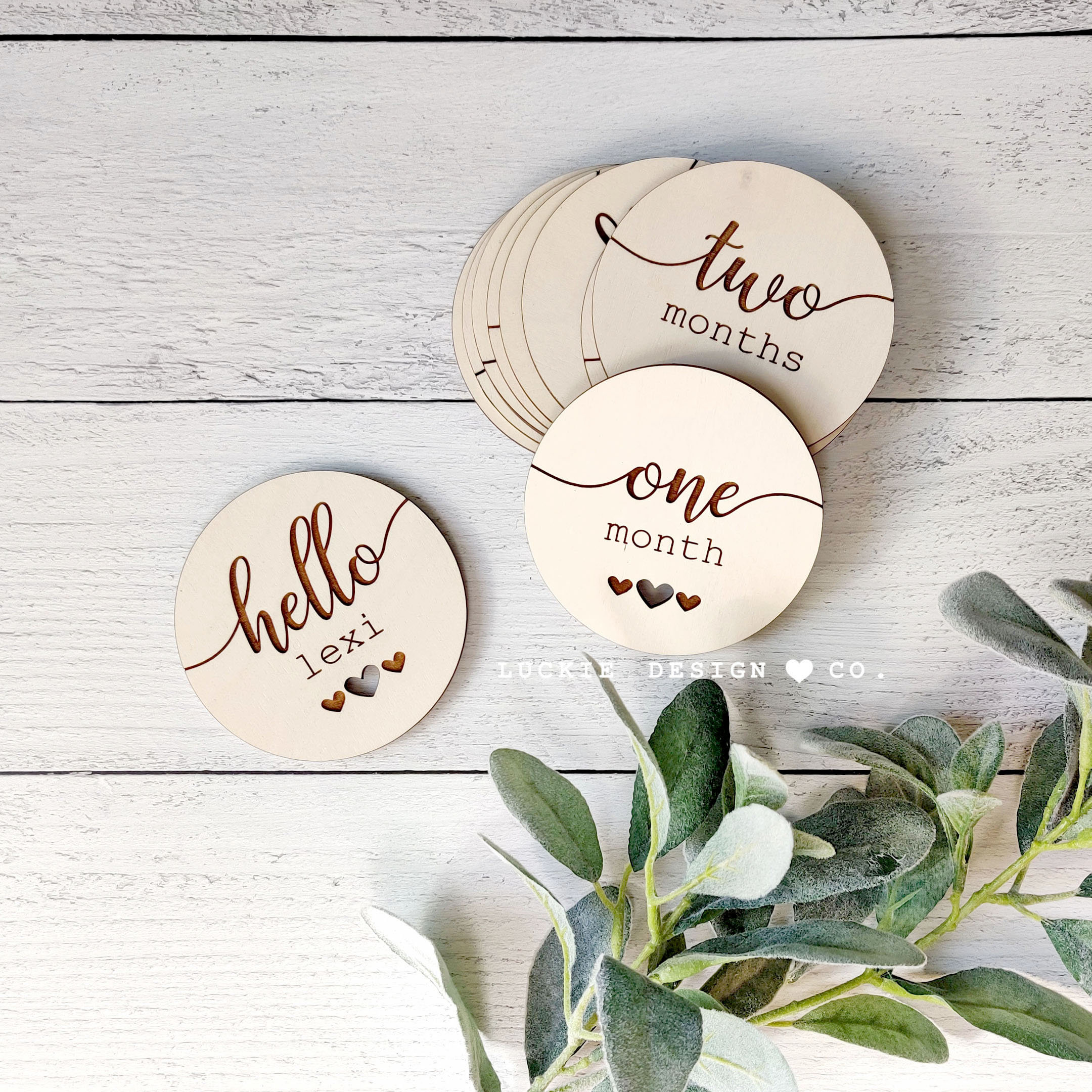 Baby Milestone Disks First Year Milestone Wooden Milestone - Etsy