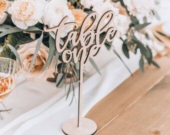 Laser Cut Table Numbers Wood Table Numbers Acrylic Table - Etsy