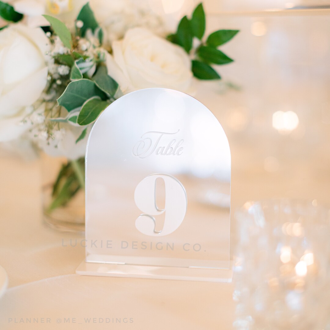 Laser Cut 3D Table Numbers - Acrylic Table Numbers - Wedding Table ...