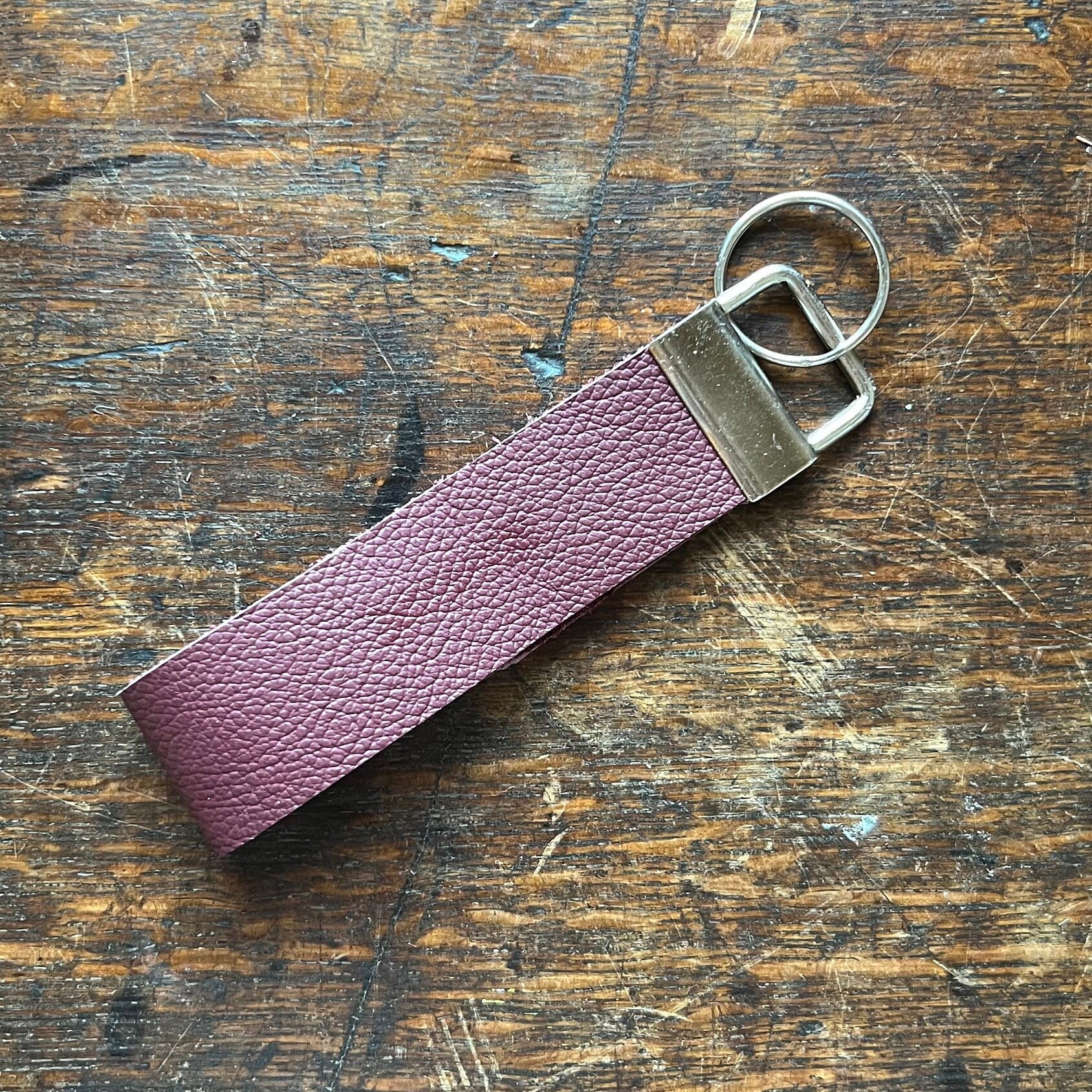 Leather Loop Key Ring. Gift Idea. Personalised Gift. Handmade Leather ...