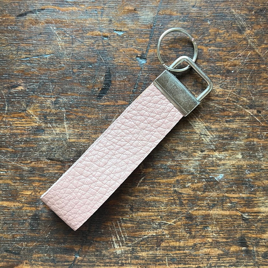 Leather Loop Key Ring. Gift Idea. Personalised Gift. Handmade Leather ...