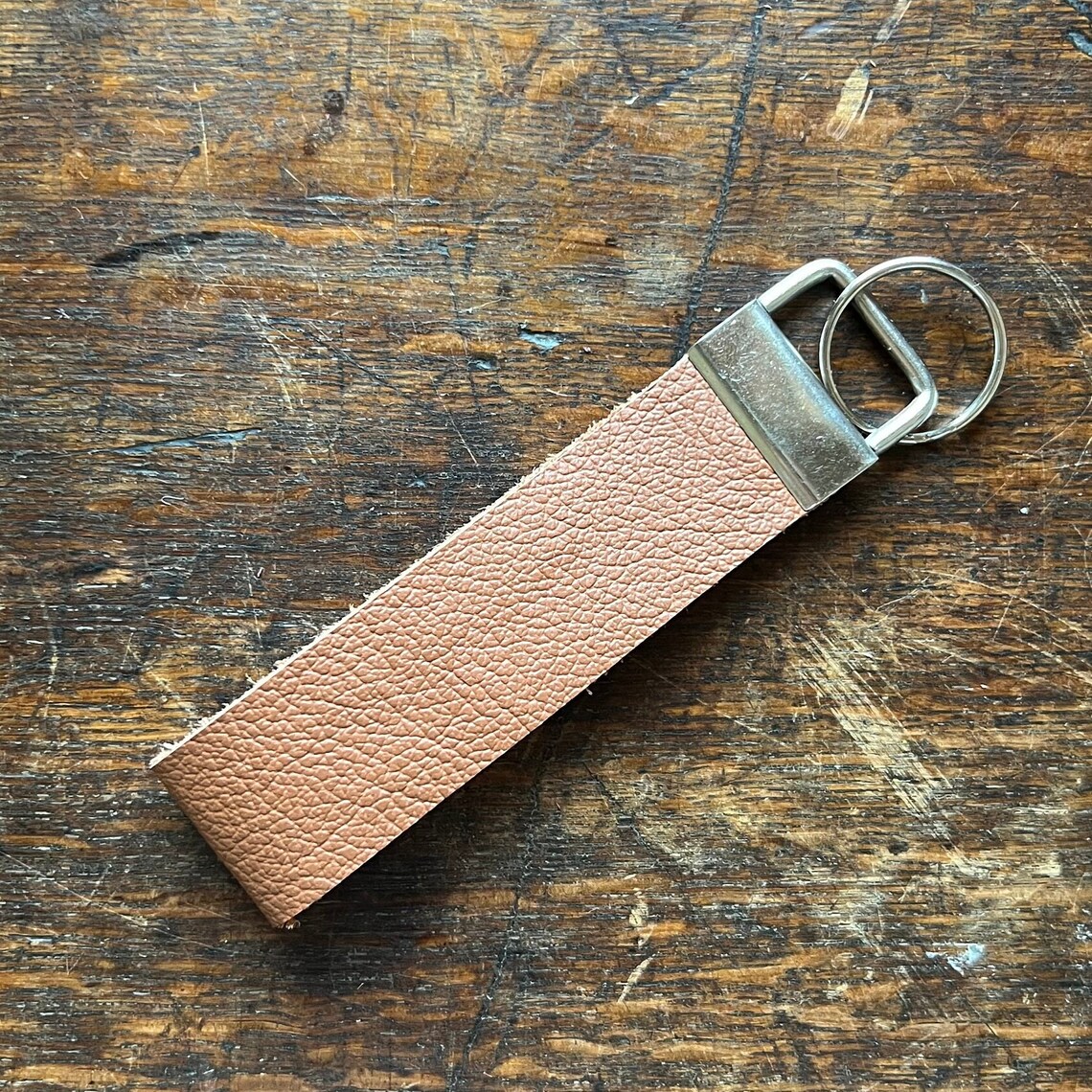 Leather Loop Key Ring. Gift Idea. Personalised Gift. Handmade Leather ...