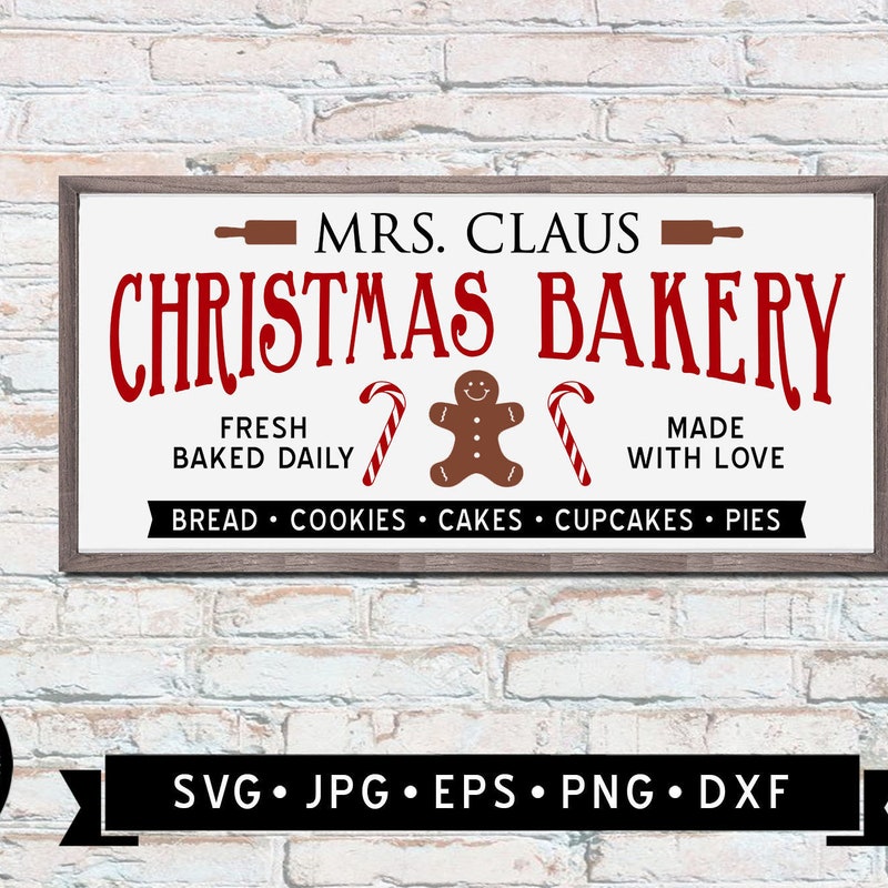 Mrs Claus Bakery Sign - Etsy