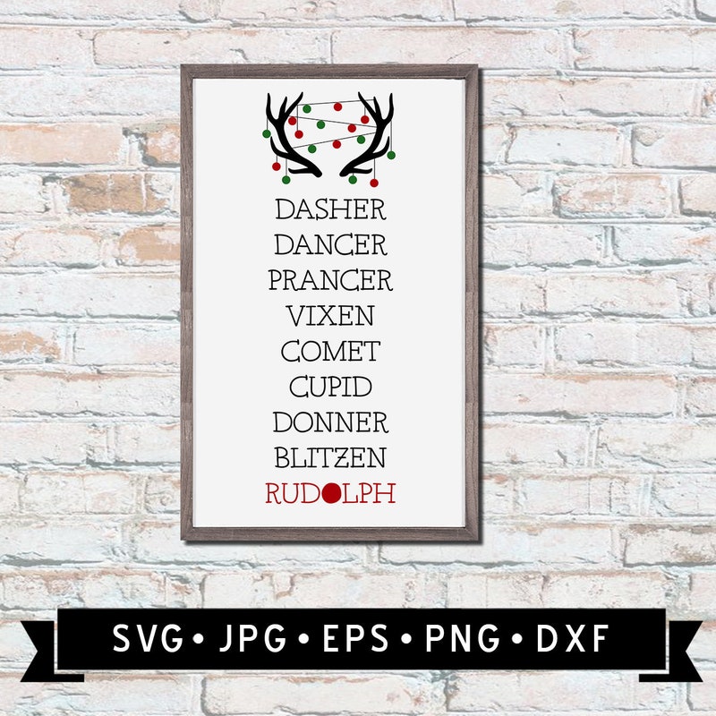 Reindeer Sign - Etsy